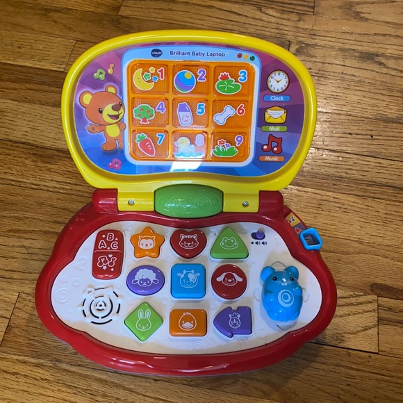 vtech | Toys | Vtech Brilliant Baby Laptop Educational Toy Lights Up ...
